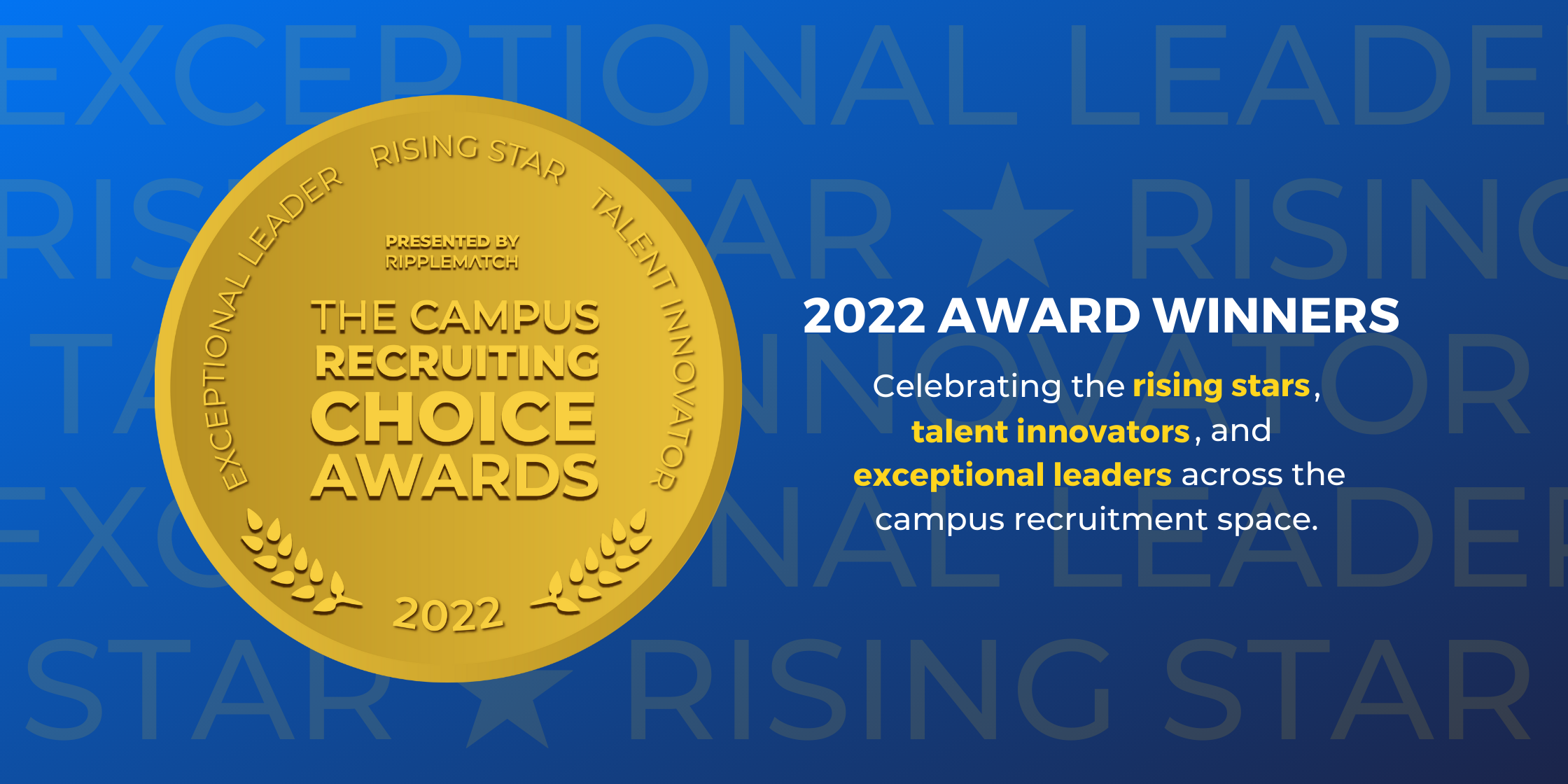 The Campus Recruiting Choice Awards - 2022 Award Winners - Presented by RippleMatch